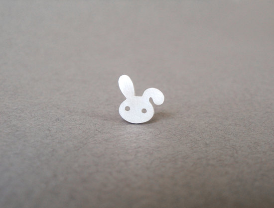 Sterling Silver Bunny Rabbit Pin/ Lapel Pin/ Tie Tack, Handmade In ...